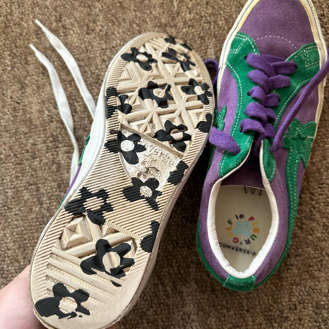Golf Wang x Converse flower boy shoes - purple and... - Depop