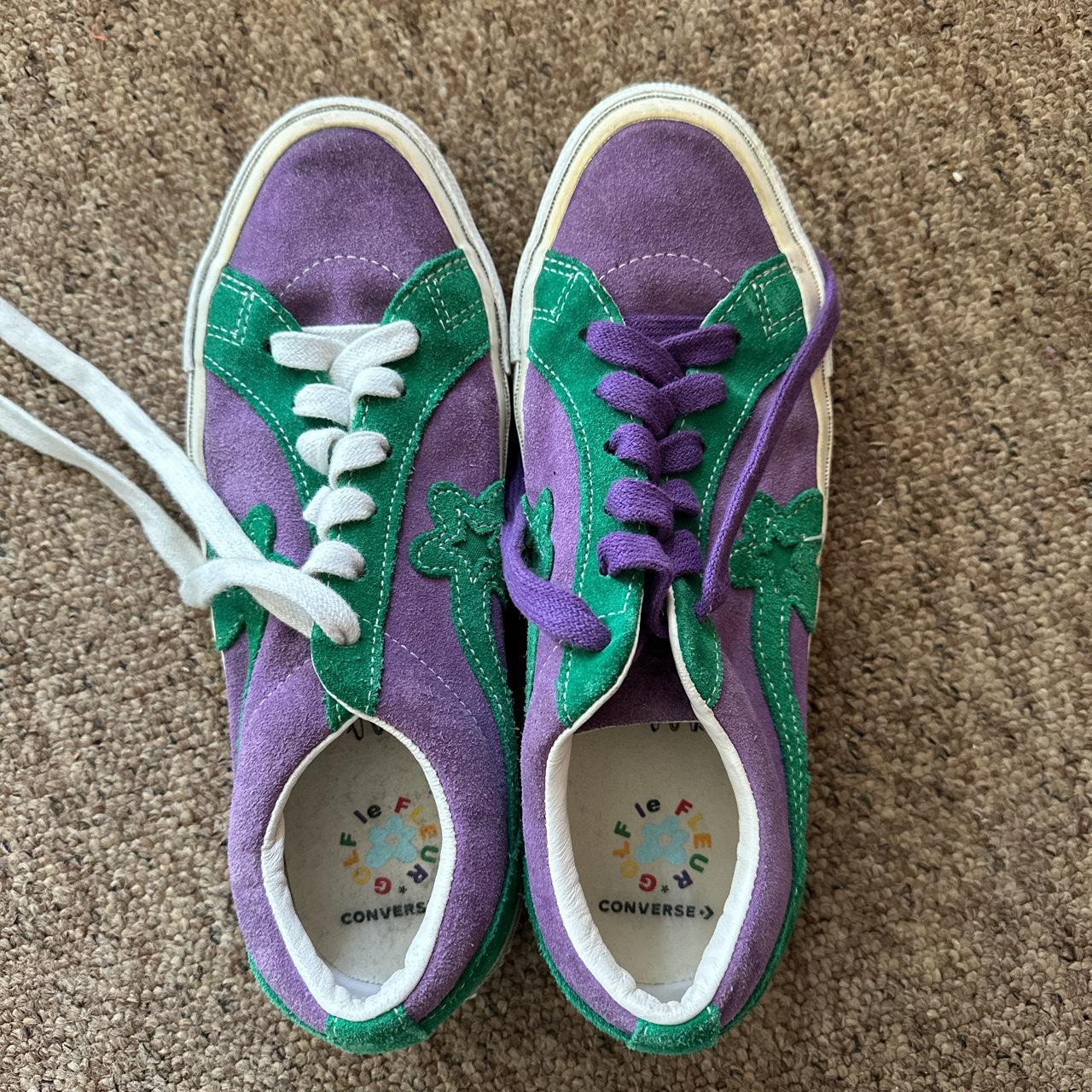 Golf Wang x Converse flower boy shoes - purple and... - Depop