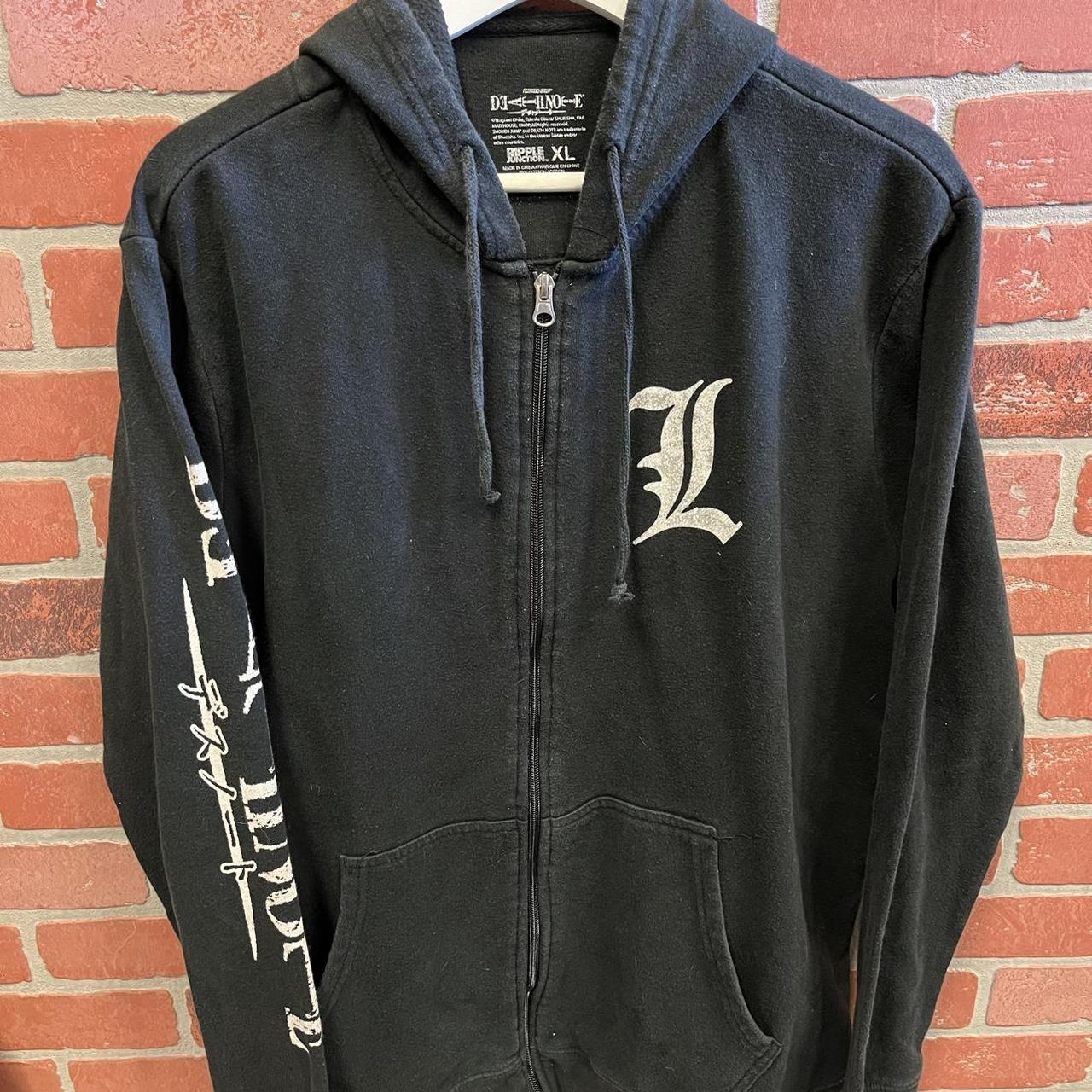 Black Deathnote L Zip up Hoodie... | Depop