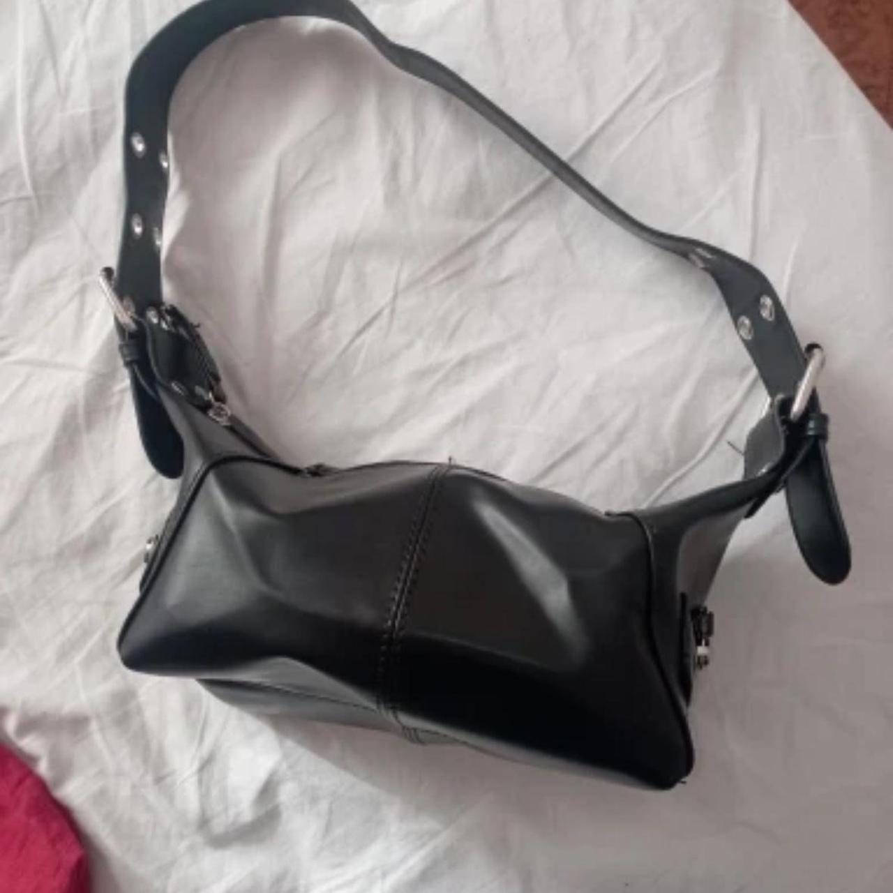 Black y2k shoulder motorcycle handbag/purse always... - Depop