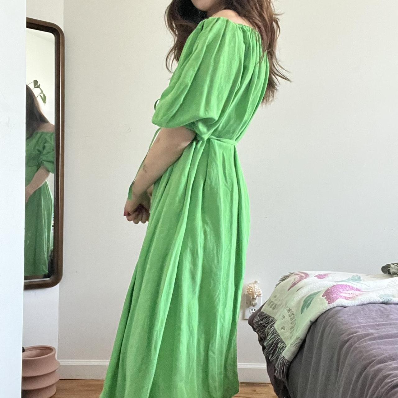 COS Women's Green Dress | Depop