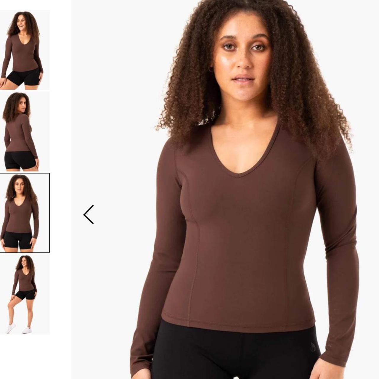 Ryderwear NKD align Chocolate long sleeve 🤎 Brand... - Depop