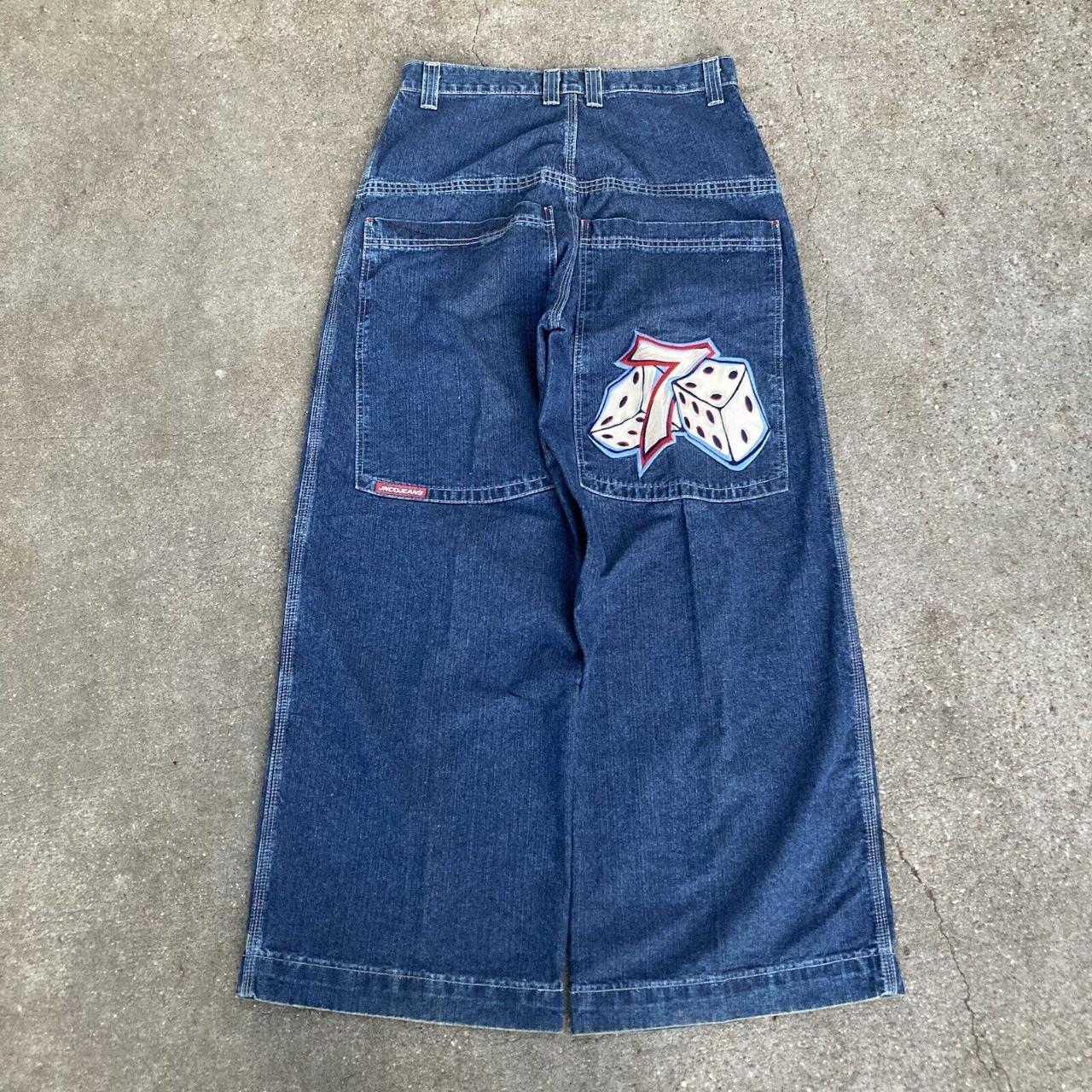 Rare Jnco 7 Dice 13” Leg Opening Baggy Jeans... - Depop