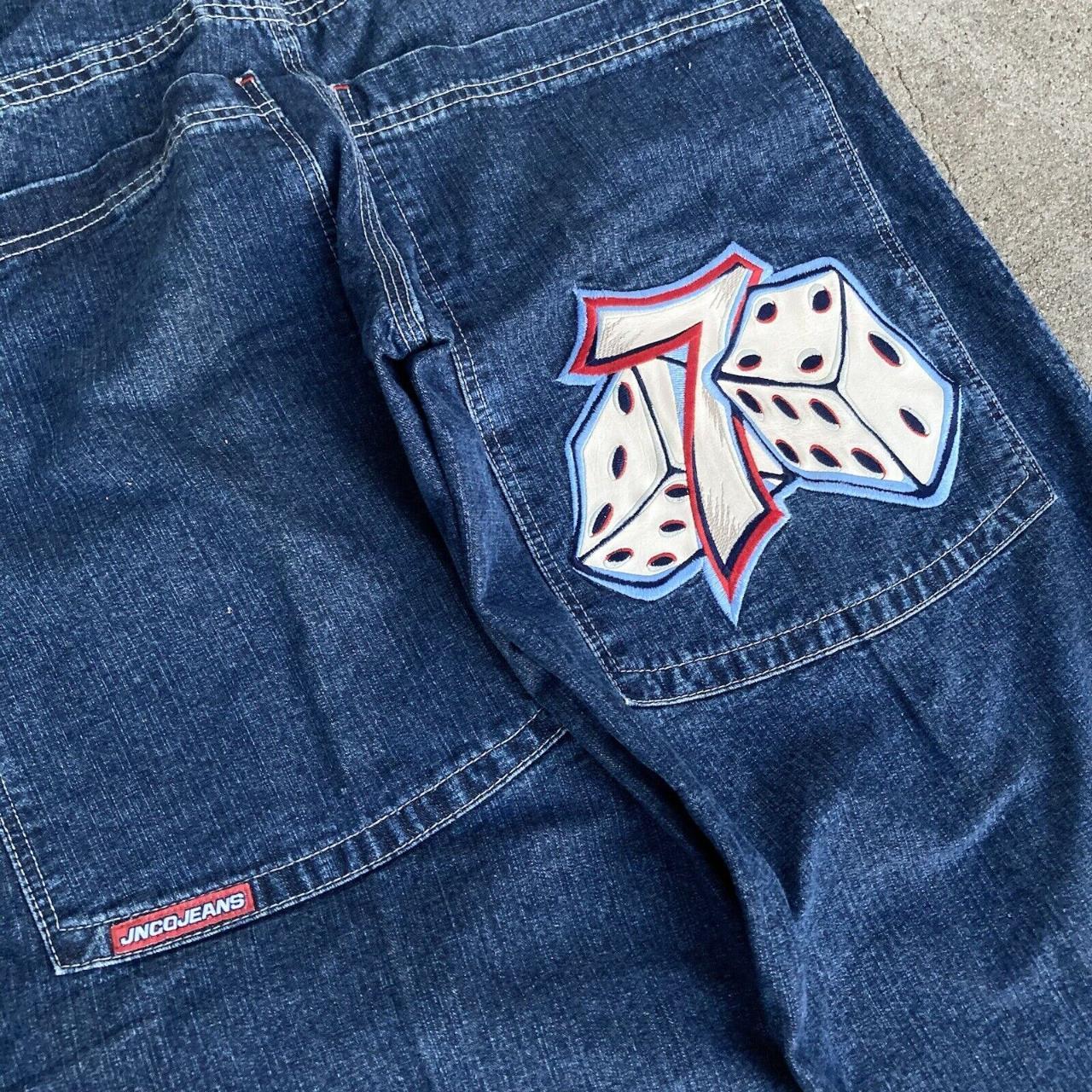 Rare Jnco 7 Dice 13” Leg Opening Baggy Jeans... - Depop