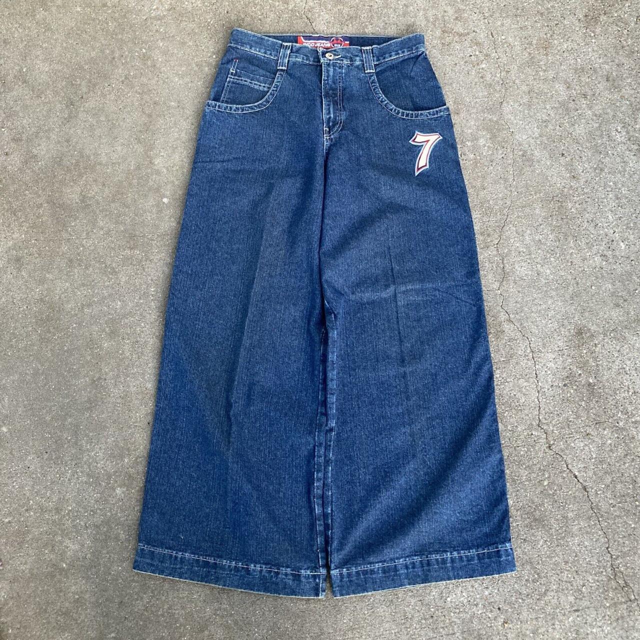 Rare Jnco 7 Dice 13” Leg Opening Baggy Jeans... - Depop