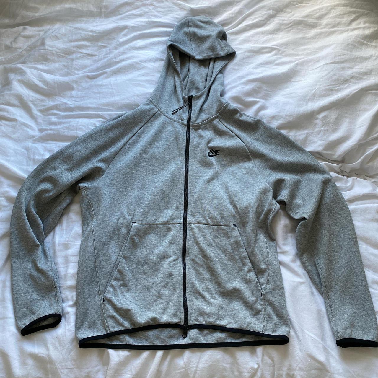 Nike tech hoodie Grey Perfect condition Size L... - Depop