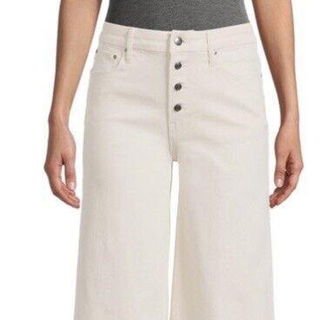 Capri High Rise Time and True Cream Pants - Depop