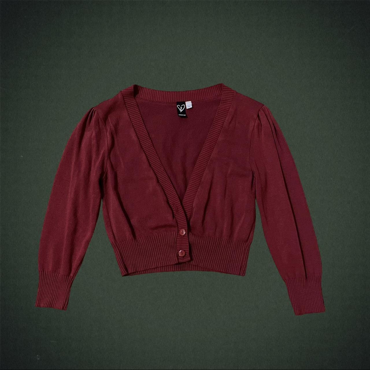 Red cropped cardigan ⋆ slight general wear ⋆ one... - Depop