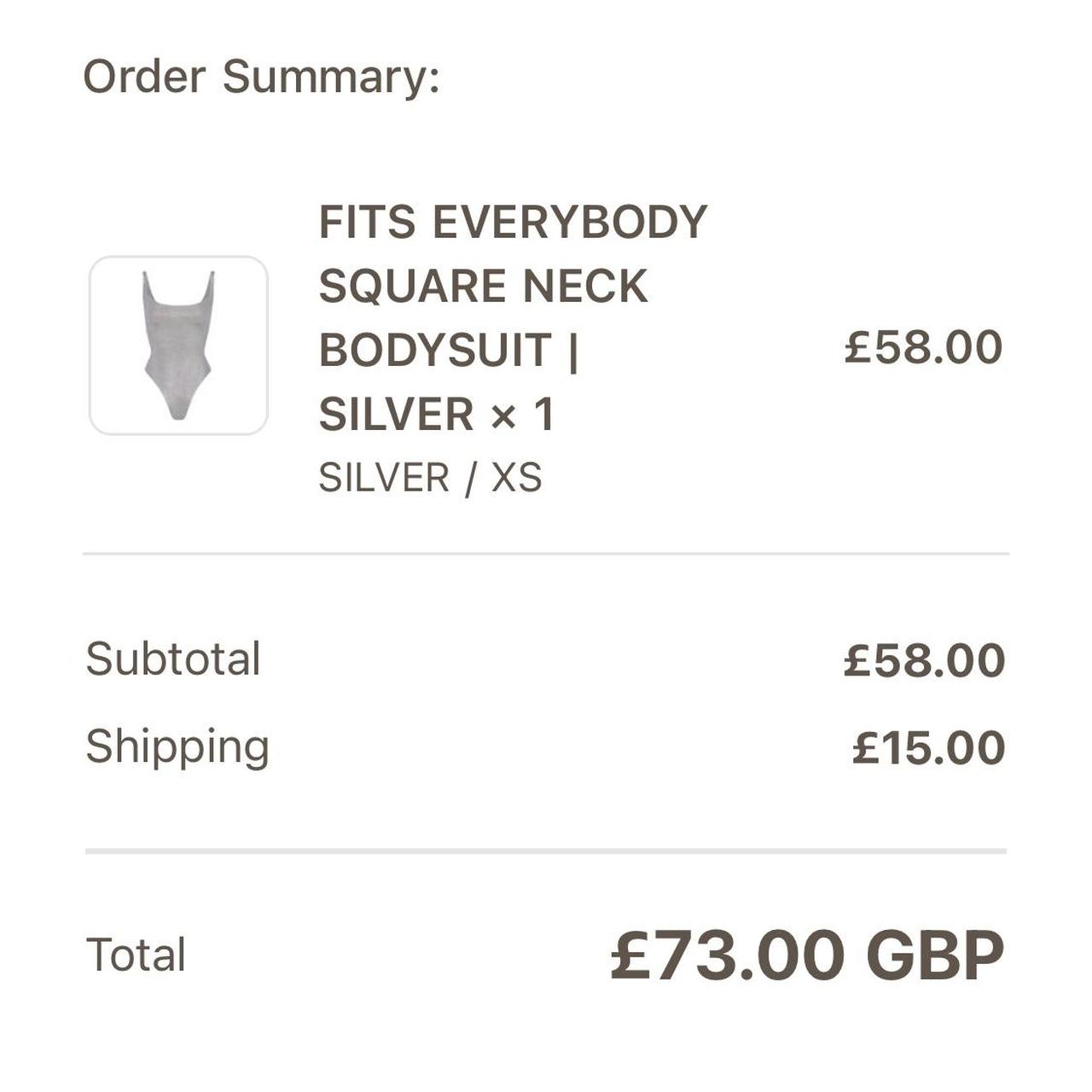 Skims Women's Silver and Grey Bodysuit | Depop