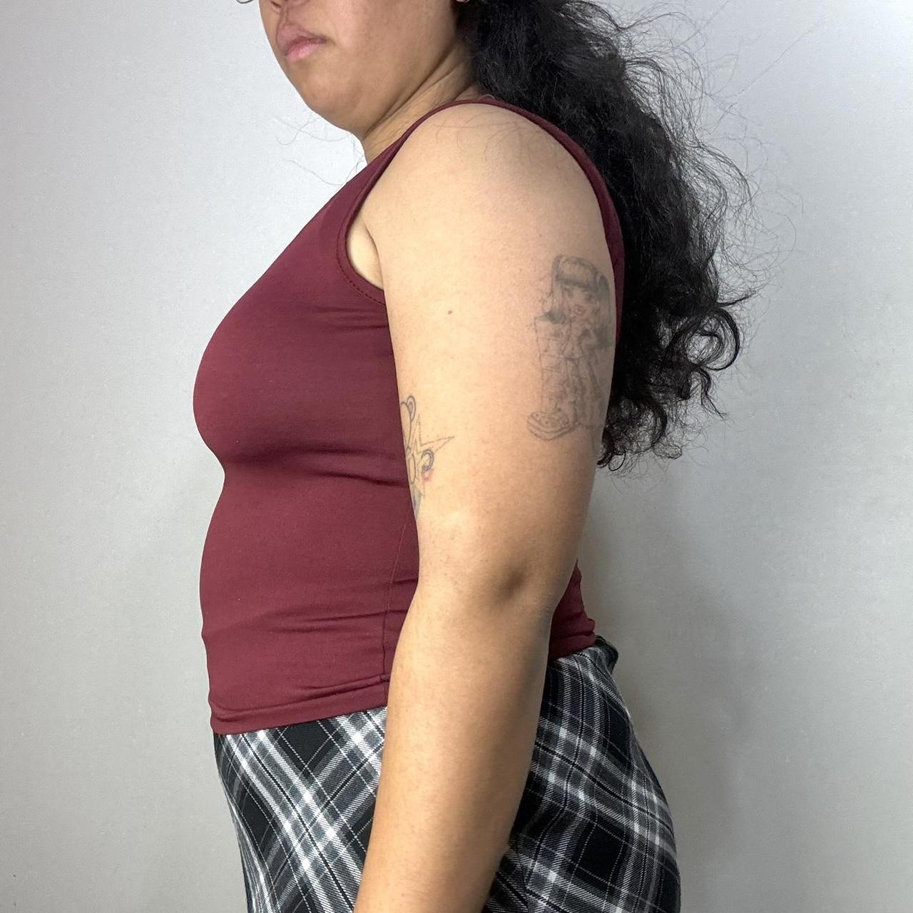 90s Supre burgundy red plain sleeves tank top ️ The... - Depop