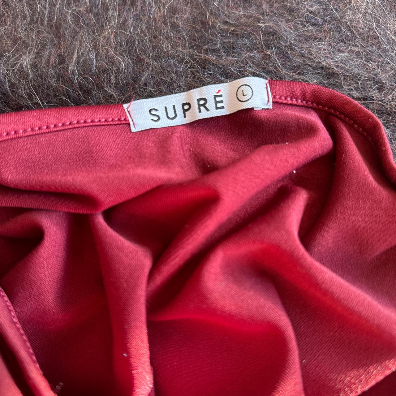 90s Supre burgundy red plain sleeves tank top ️ The... - Depop