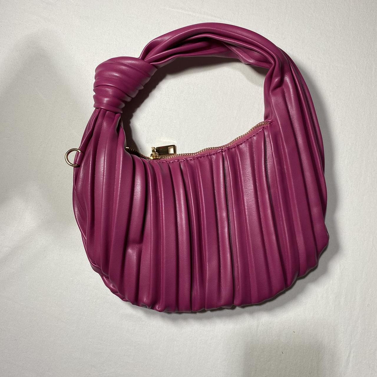 Dark Pink/ fuschia purse. Amazing pleats. Can be... - Depop
