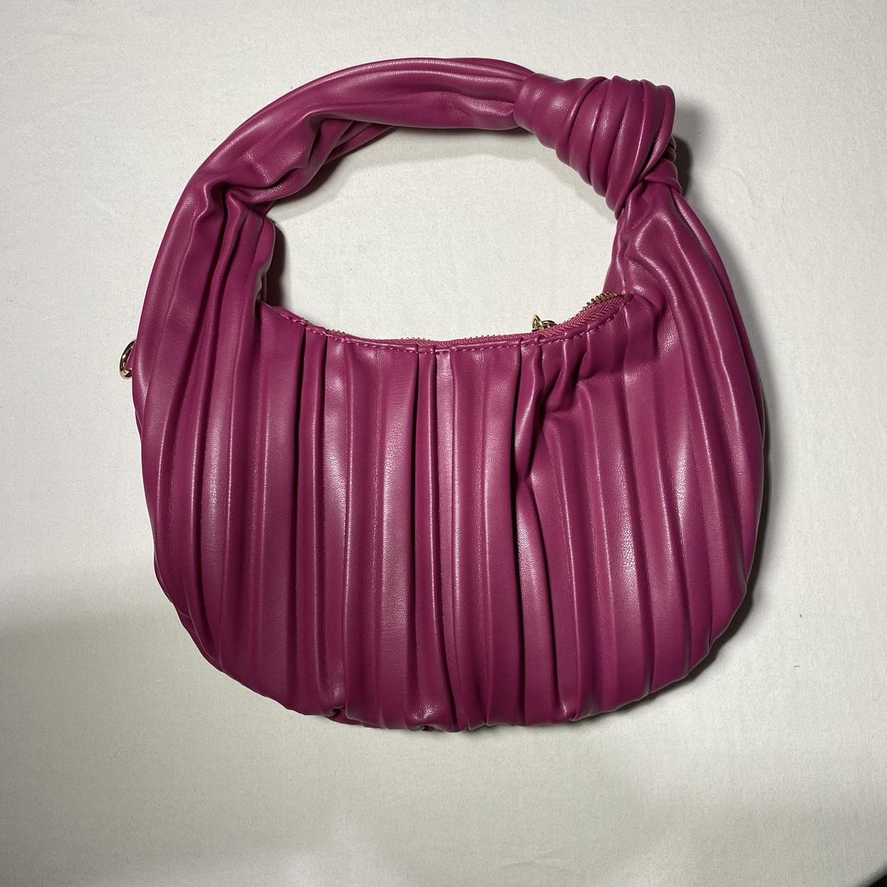 Dark Pink/ fuschia purse. Amazing pleats. Can be... - Depop