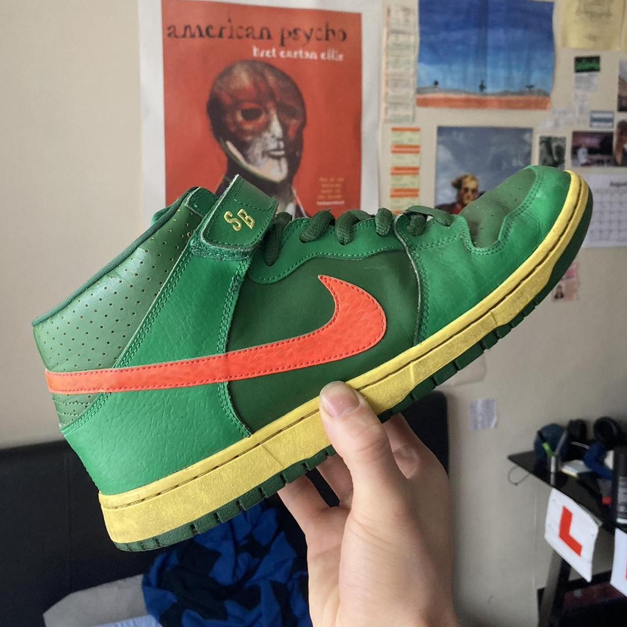 Nike SB dunk mid watermelon UK12 Very vintage pair... - Depop