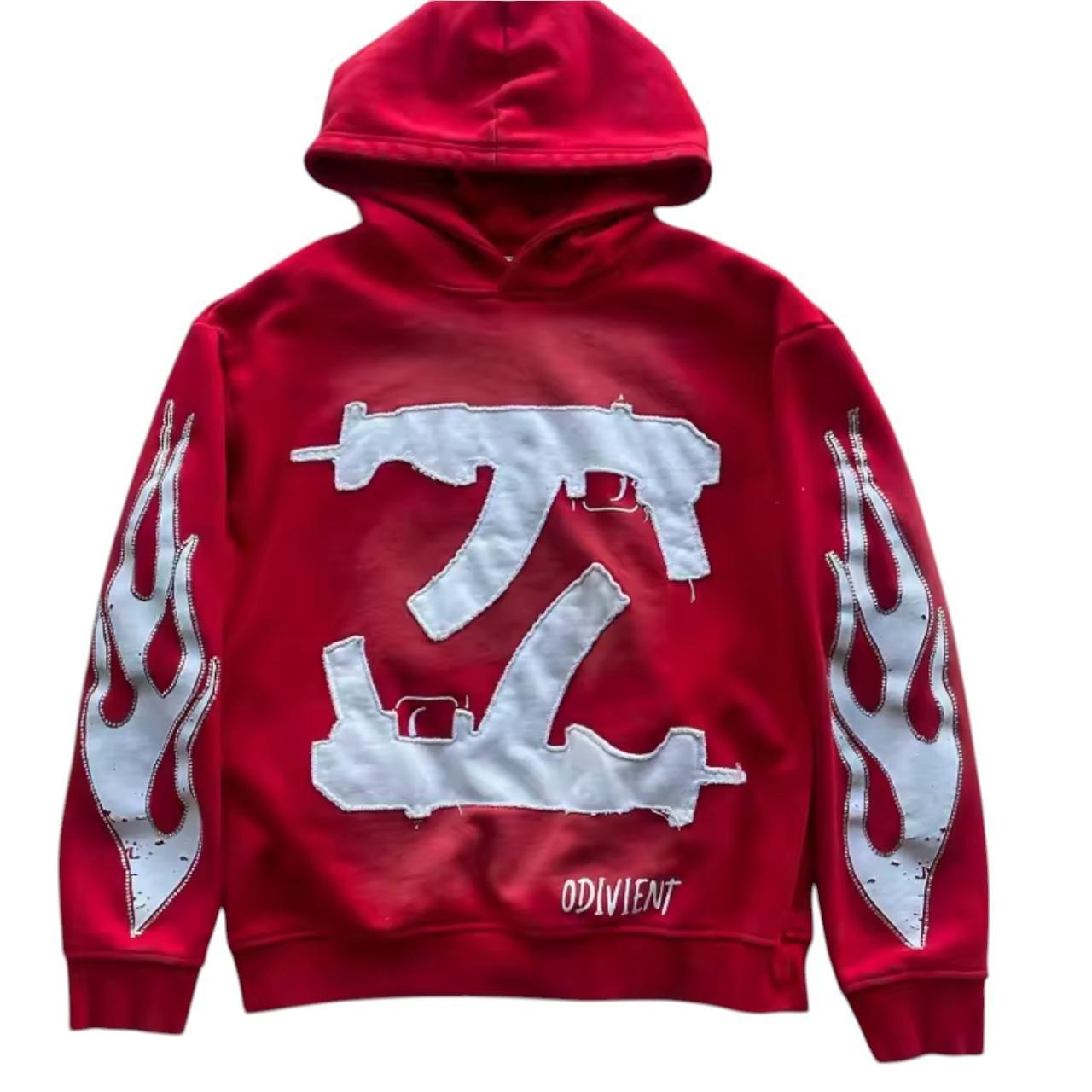 🔥 RED CHOPPA CRAZY HOODIE 🔥 One-of-a-kind black... | Depop