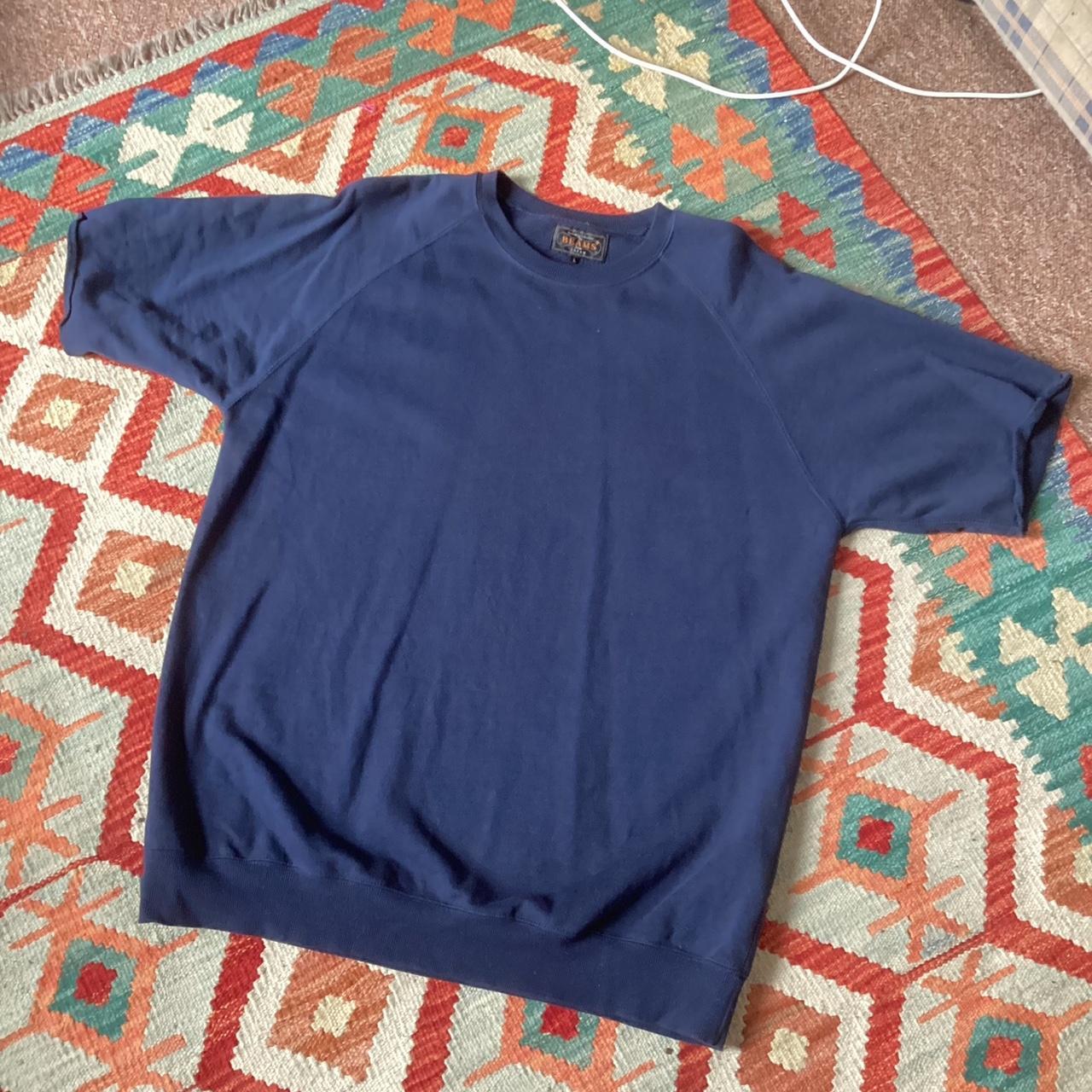 Beams Japan Navy Blue short sleeve jumper /... | Depop