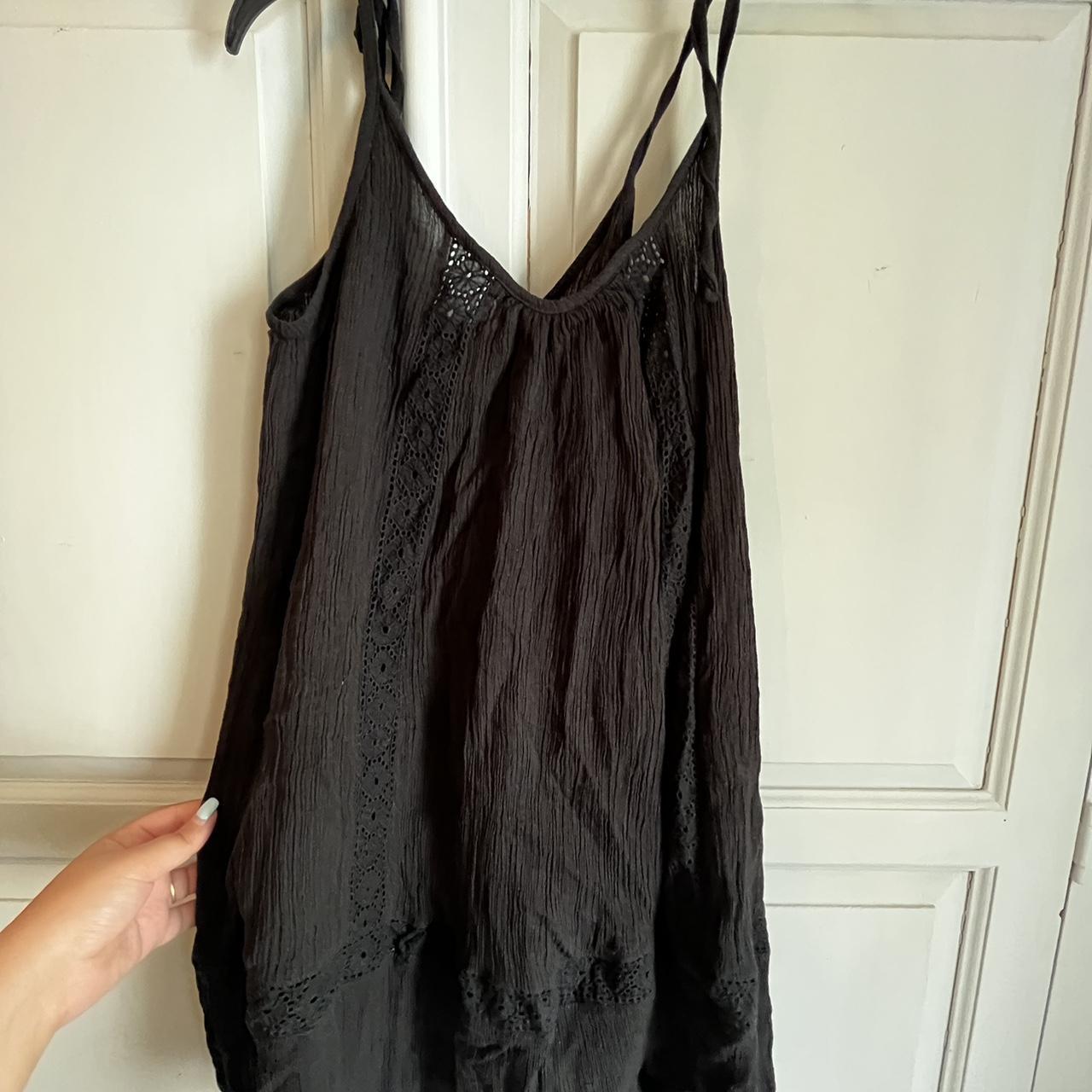 Boohoo black dress, ideal to be used as a coverup... - Depop
