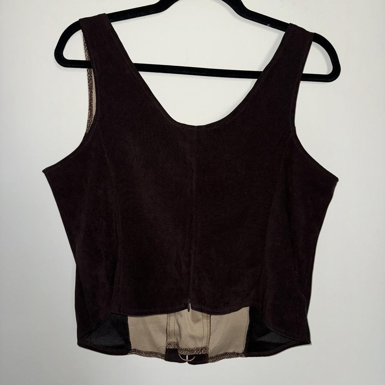 🤠 vintage banjo snakeskin corset tank top! 🤠 size XL... - Depop