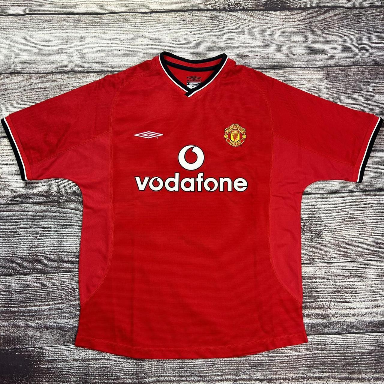 Vintage 2000 - 2002 Manchester United Umbro Red Home... - Depop