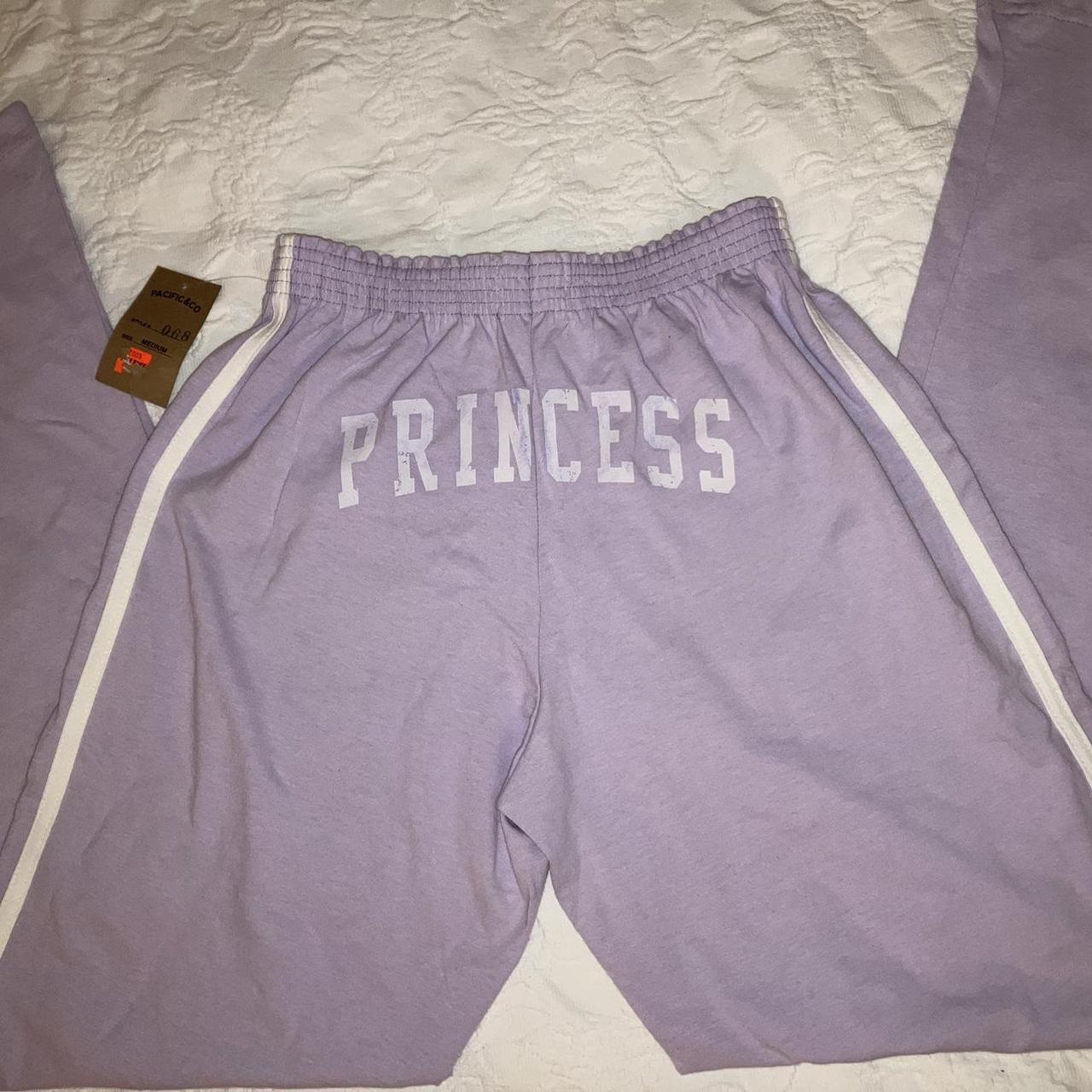 Deadstock lavender low-rise princess track pants !!... - Depop