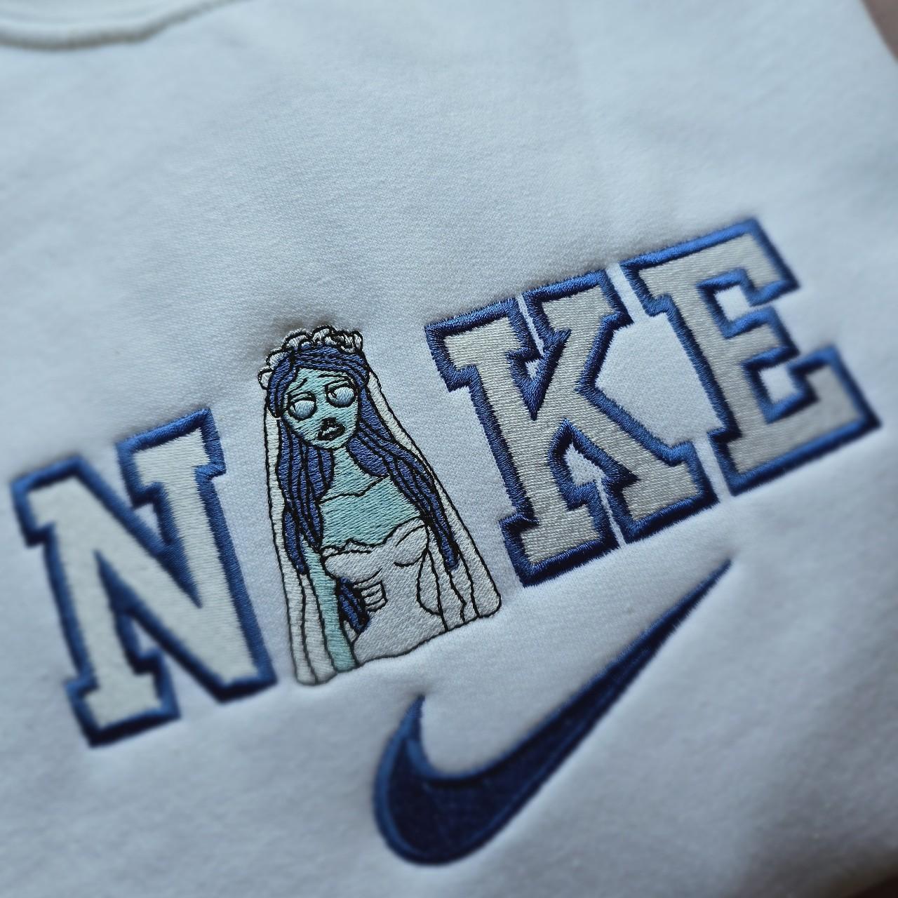 Corpse Bride Embroidered sweatshirt made in my home... - Depop