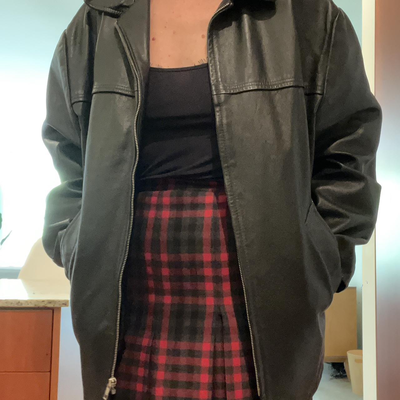 Vintage 90s leather jacket It’s a men’s large but... | Depop