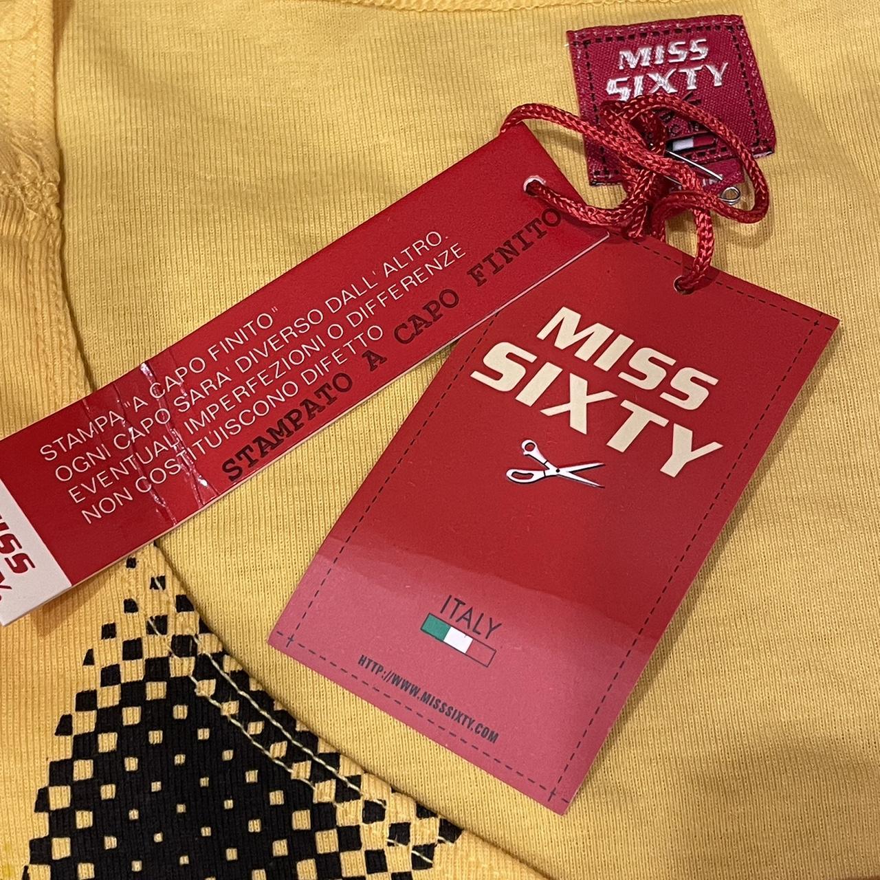 Miss Sixty Women's Yellow and Black Shirt | Depop