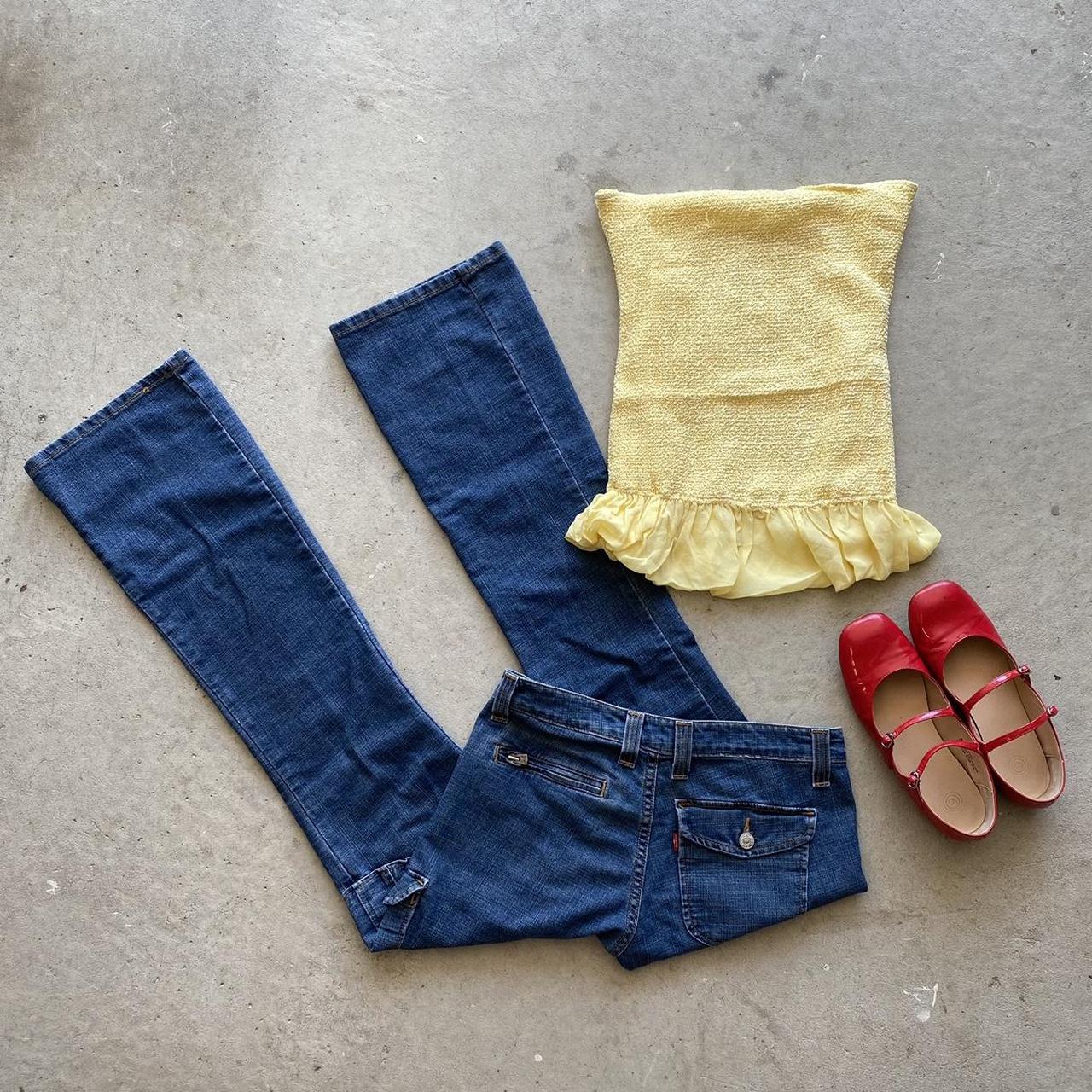 y2k yellow tube top ⚜︎ brand: max studio ⚜︎ size:... - Depop