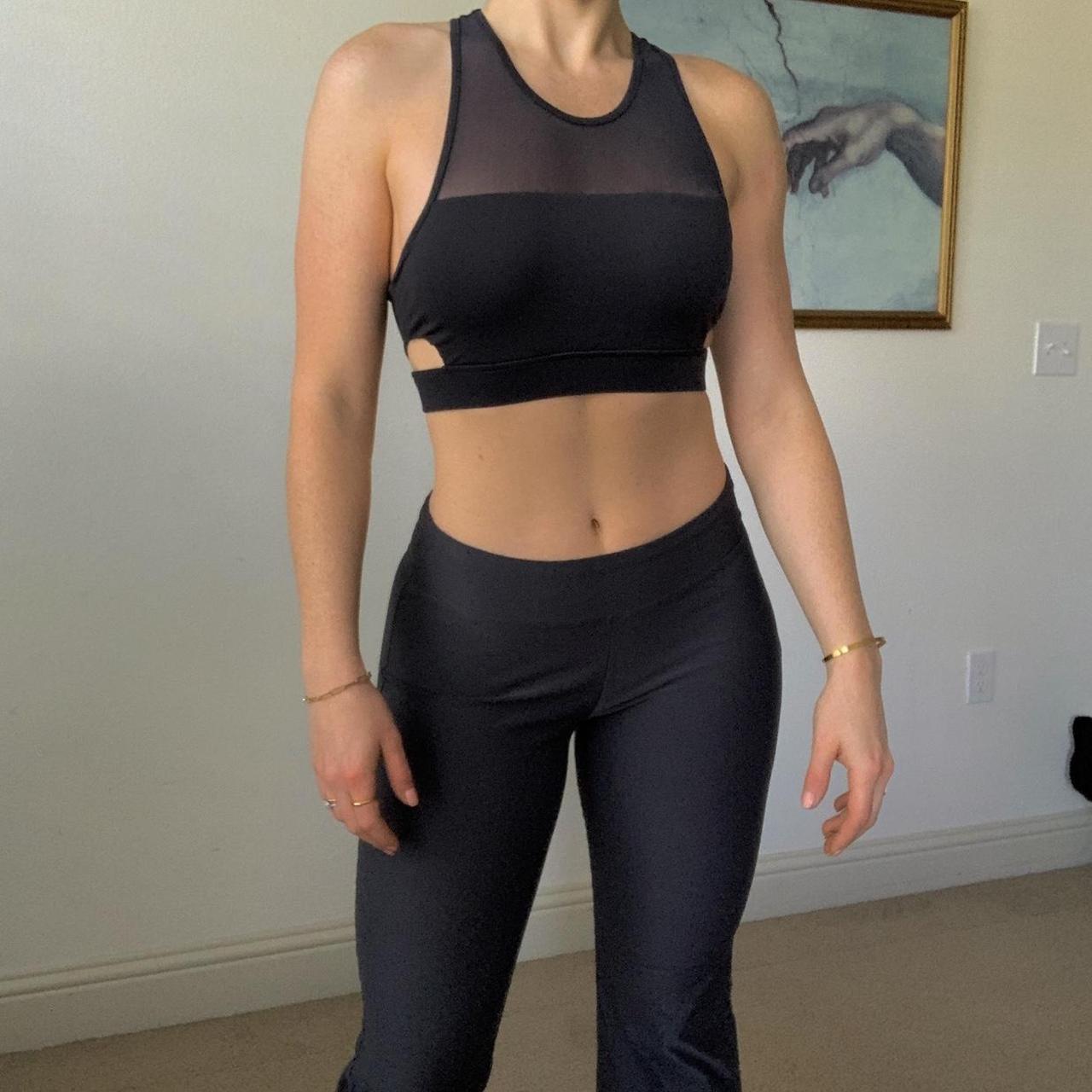 Yoga / Workout Set •Mesh Sports Bra: Sam Edelman -... - Depop