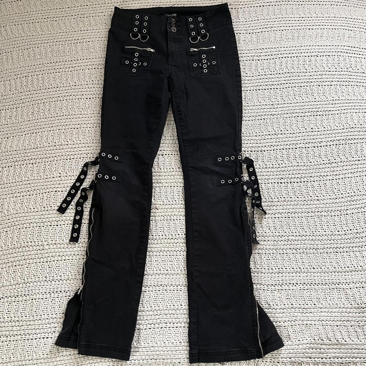 hot topic jeans with tons of details including a zip... | Depop