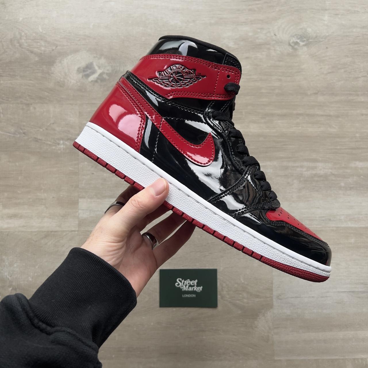 Jordan 1 Patent Bred - UK7.5 👟 Great condition,... - Depop