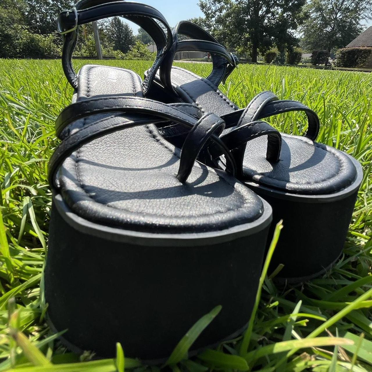 forever 21 mega platform sandals w/ ankle... - Depop