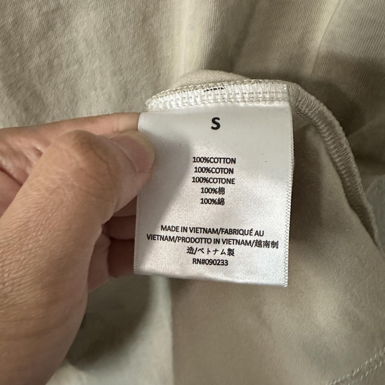 Essentials Cream Colored Short Sleeve Shirt Size... - Depop