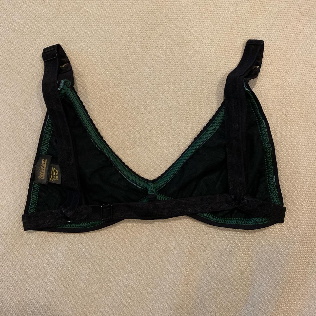 Solstice Intimate Velvet Triangle Bralette Size:... - Depop