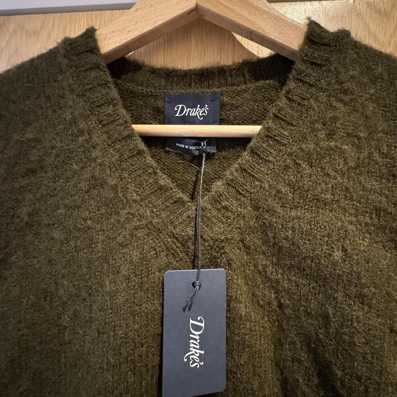 Drake’s V-neck Sleeveless Jumper 100% Shetland... - Depop