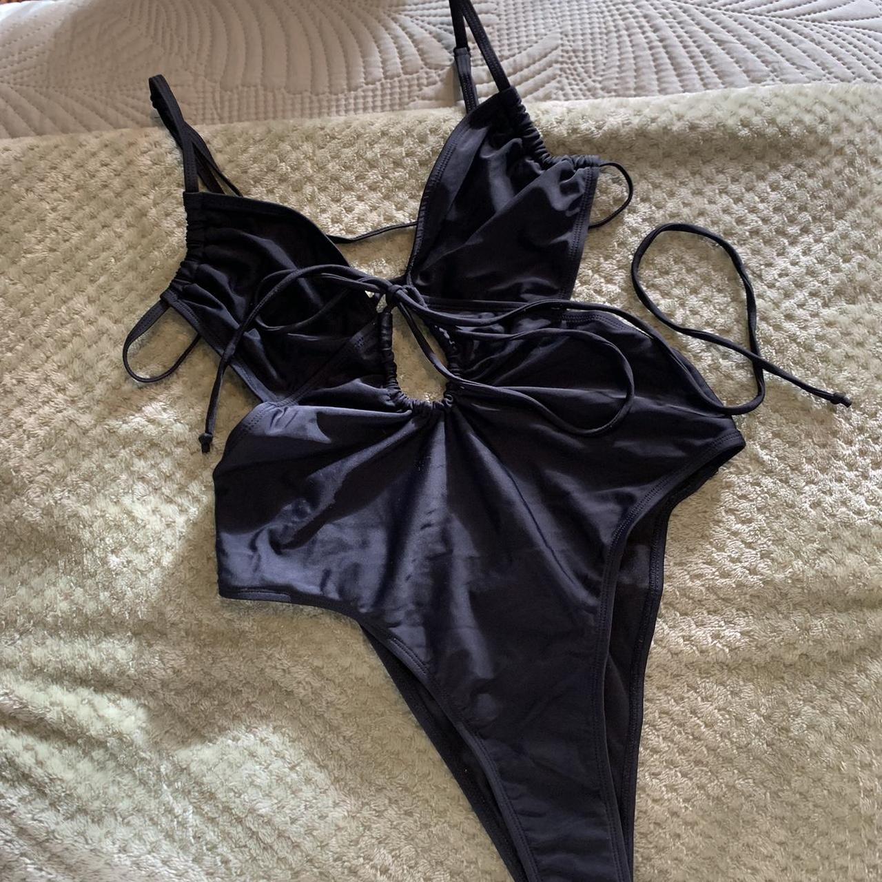 Motel Rocks black cut out swimsuit ️ New without tags... - Depop