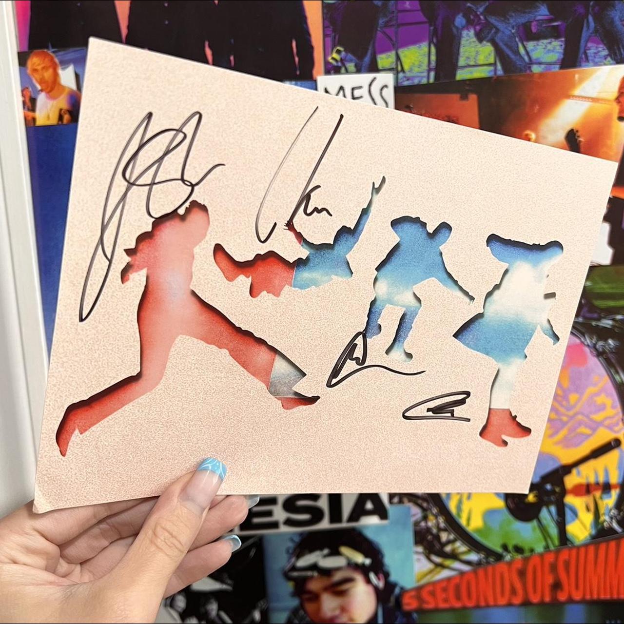5sos signed art slip - from the uk bundles! - not... - Depop