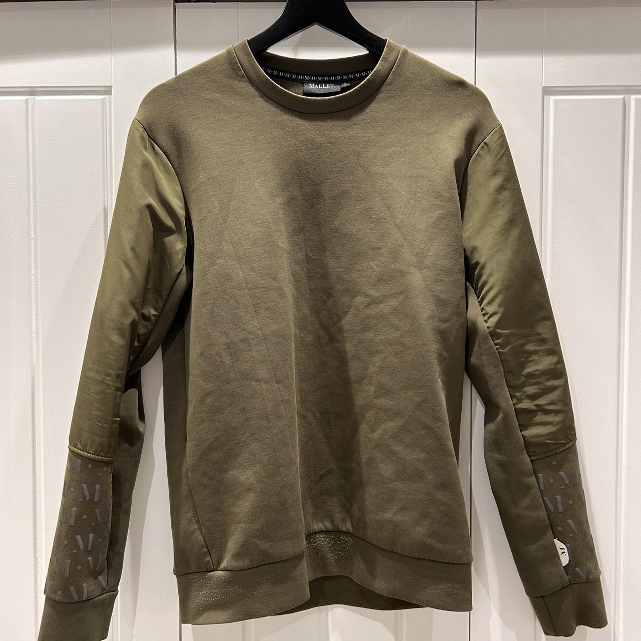 Mallet khaki green sweatshirt reflective Size... - Depop