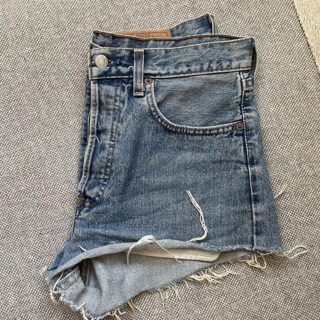 Levi shorts Blue denim CLASSIC LEVI'S 501 CUT OFF... - Depop