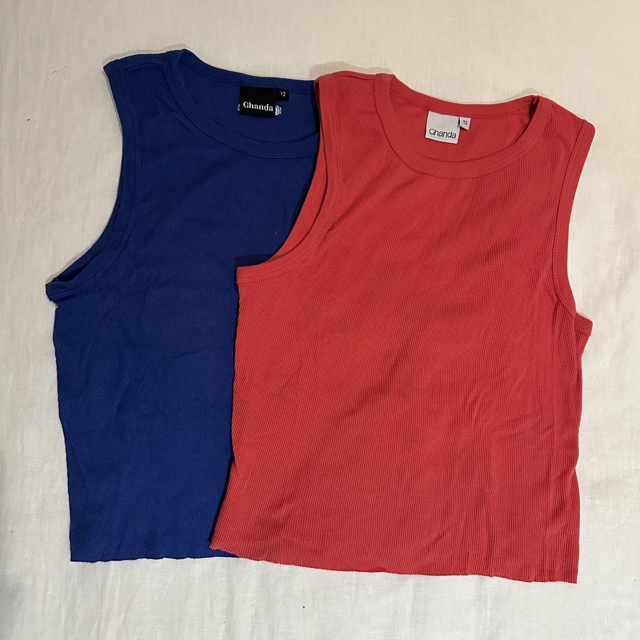 ribbed singlets - ghanda 💙 ️ - size 12 - perfect... - Depop