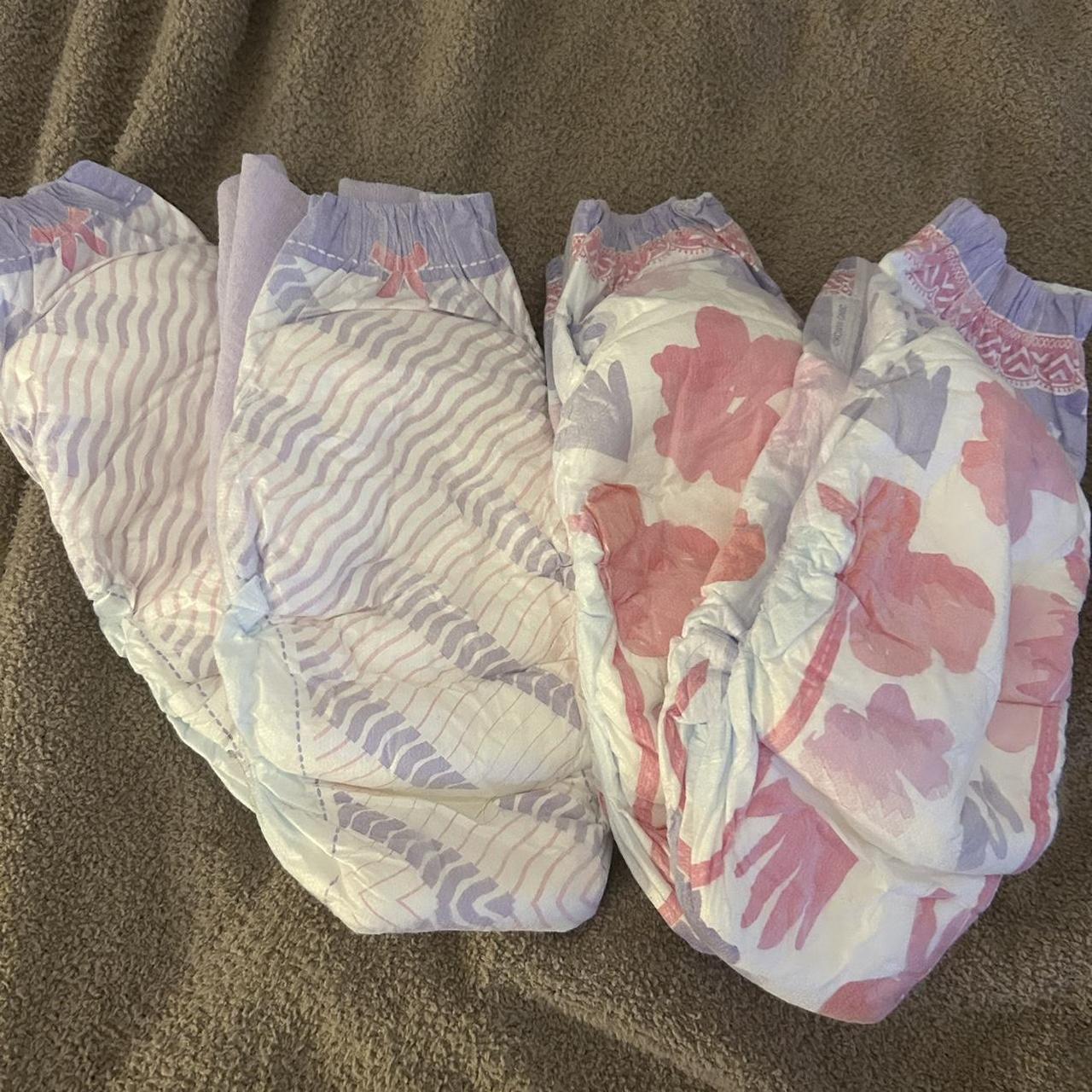 xl girls goodnites 4 pack. 2 of each design. fits... - Depop