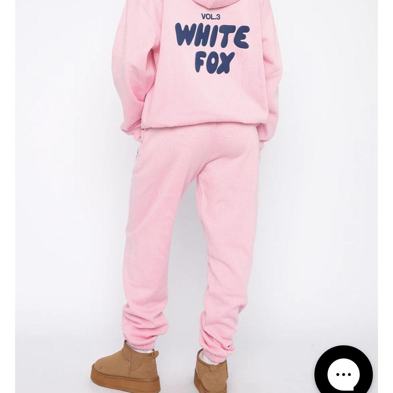 Selling White Fox Pink Posy Tracksuit Bottoms Brand... - Depop