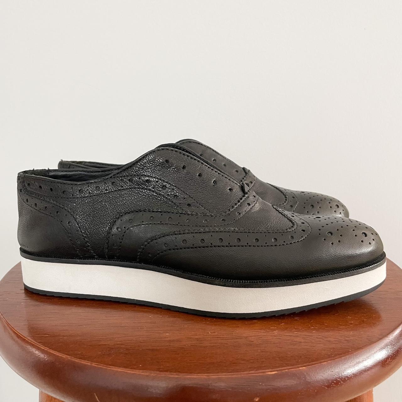 Rag & Bone Women's Black and White Brogues | Depop