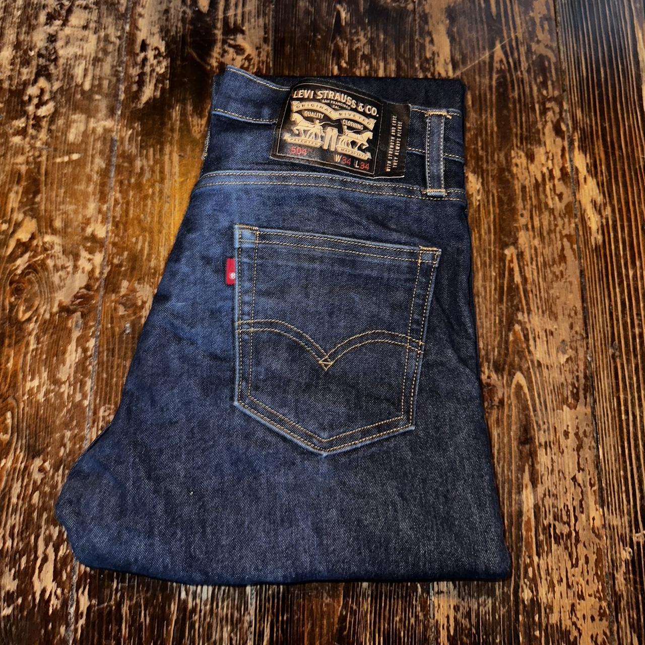 Men Levi’s Jeans 504 Style = 504 Colour = dark blue... - Depop