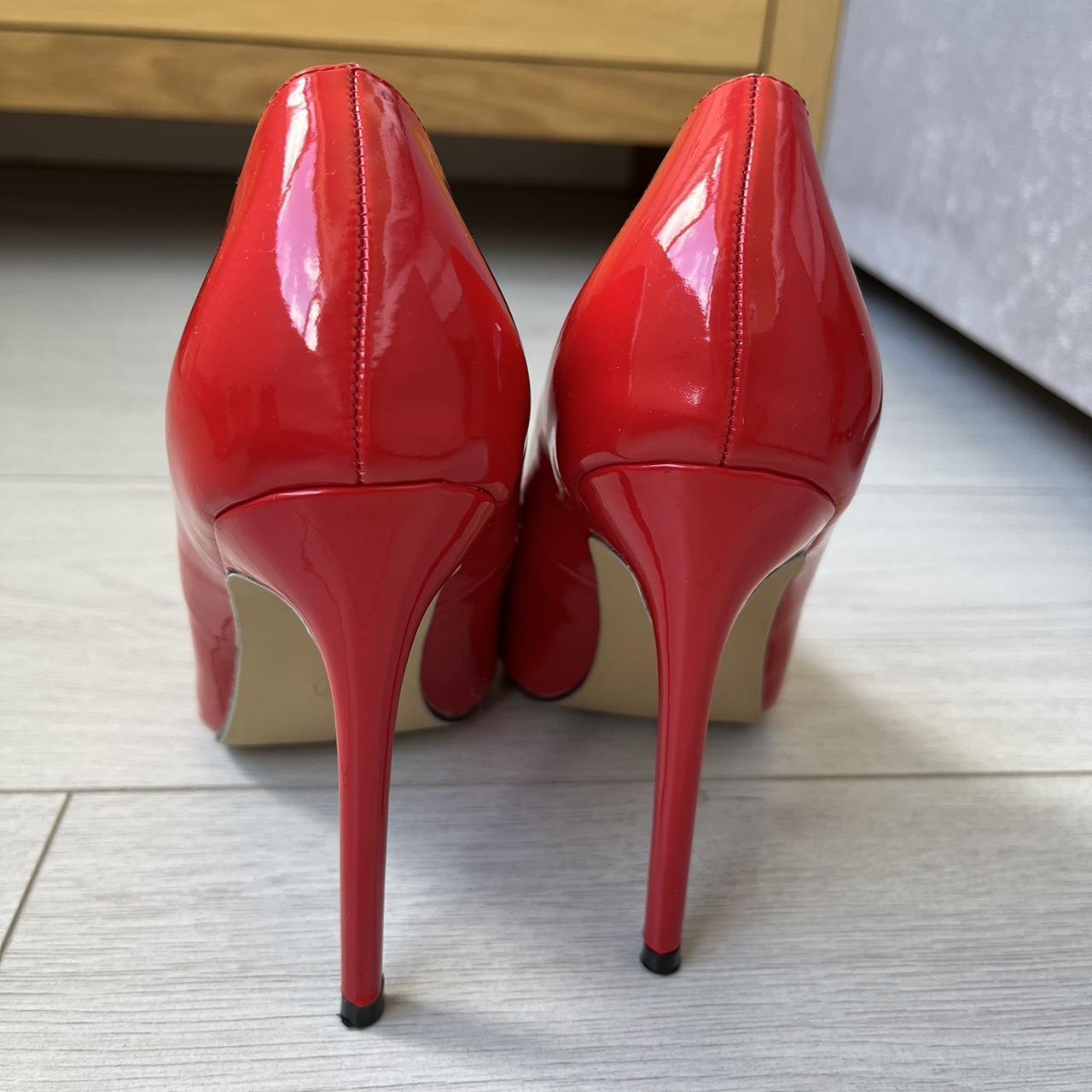 Red stiletto heels Never worn out as they’re a... - Depop