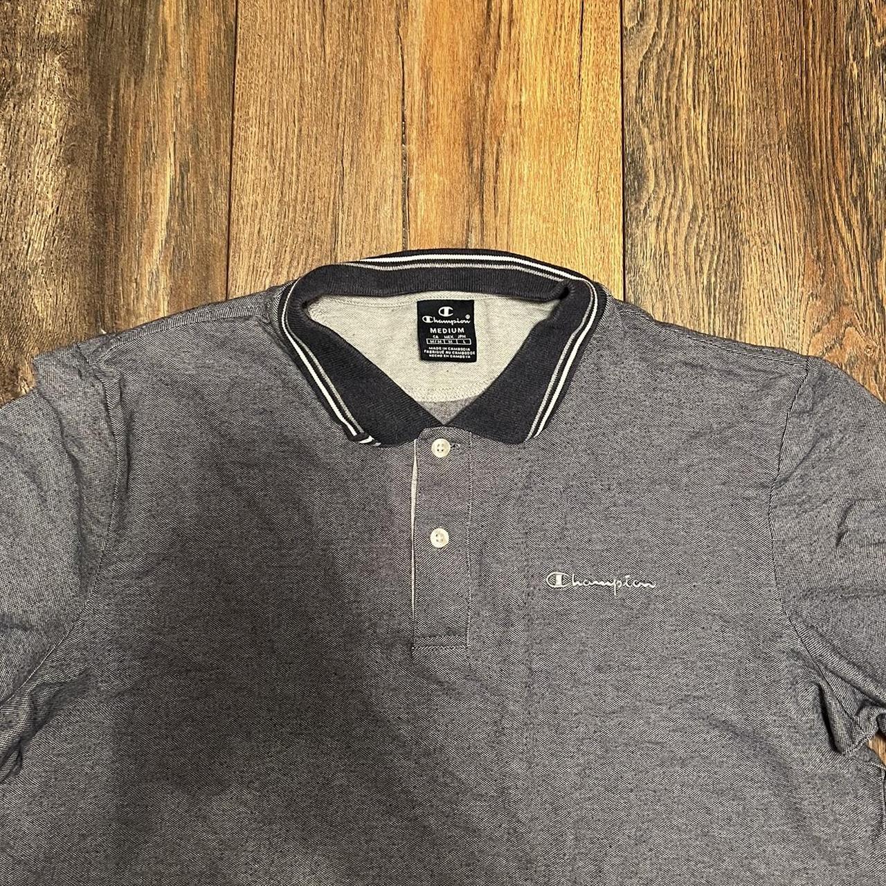 Champion Men's Grey Polo-shirts | Depop