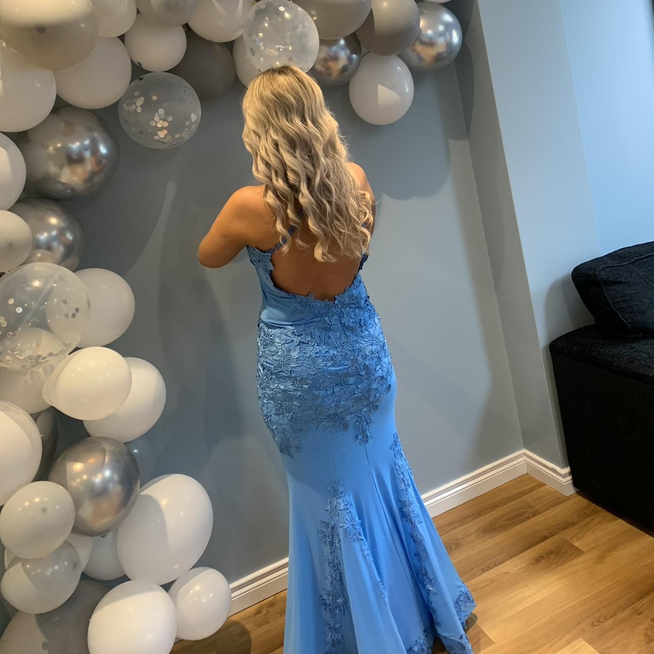 Blue formal / prom/ debs dress worn once , won’t... - Depop