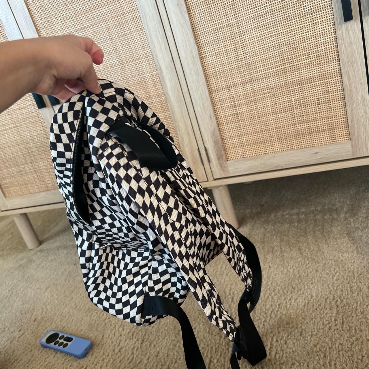 mini checkered backpack - Depop