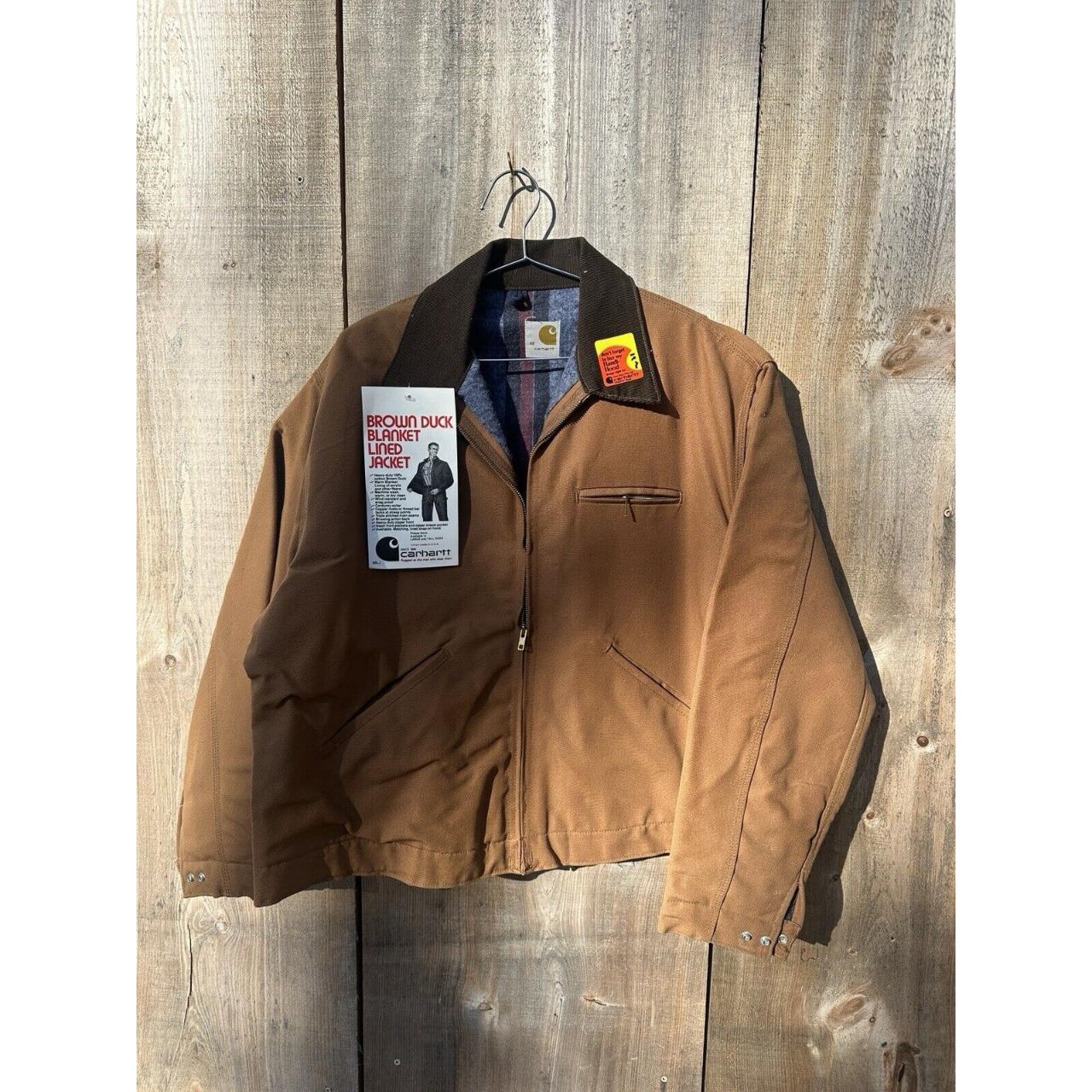 Vintage 80’s Carhartt Detroit Jacket 6BLJ Size 48... - Depop