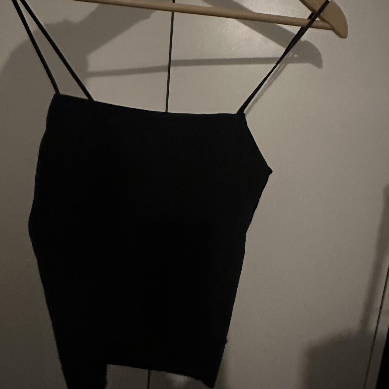 Black Topshop vest top, high on the chest , low on... | Depop